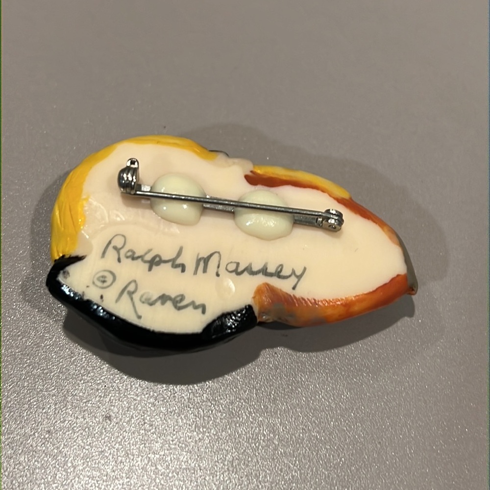 Ralph Massey Raven Vintage, Pin, Bird Face - Gem